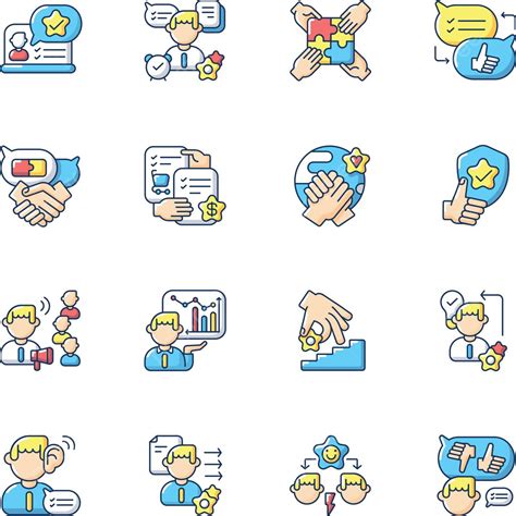 Communication Skills Rgb Color Icons Set Pictogram Soft Skills