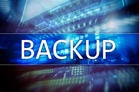 Premium Photo Backup Button On Modern Server Room Background Data Loss Prevention System Recovery