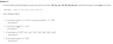 Solved Question An Input To A Python Program That Expects Chegg