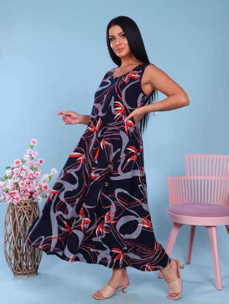 Сарафан женский летний большого размера, Женский, Демисезон, размер 62 ...