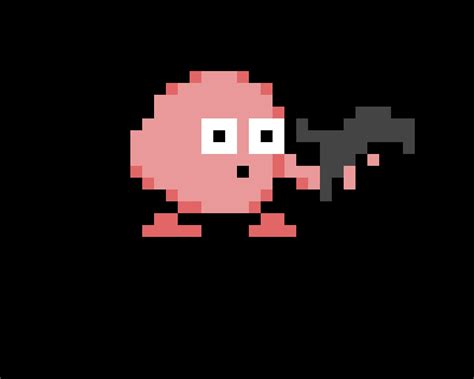 Kirby Is Scared Pixel Art