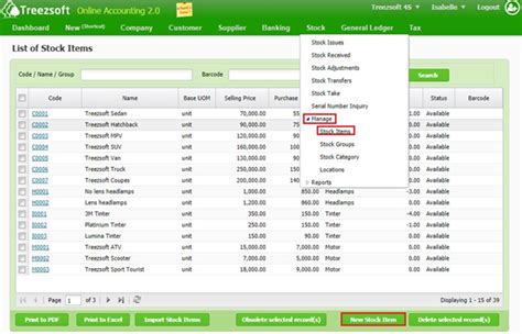 stock item how to create or edit stock items in treezsoft treezsoft blogs