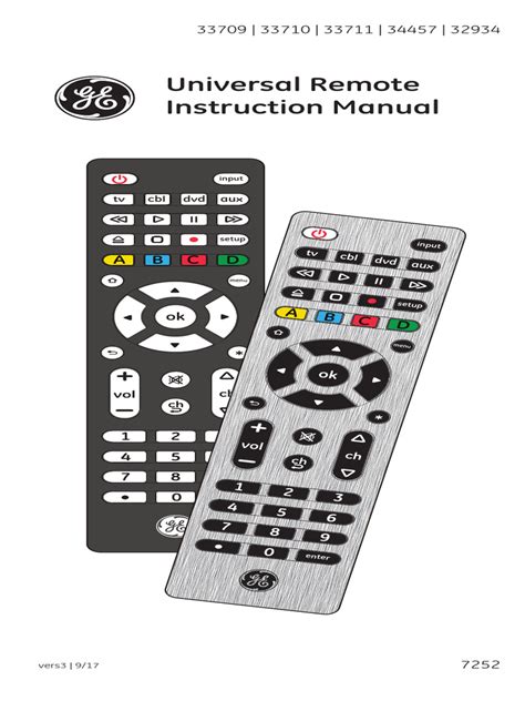 Ge Universal Remote Setup Guide Pdf Radio Electromagnetic