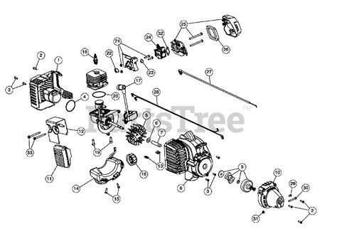 Murray M 2500 41adz01c758 Murray String Trimmer Engine Assembly