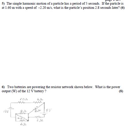 Solved The Simple Harmonic Motion Of A Particle Has A Chegg