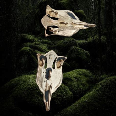 Bronze Raven Viking Leg Wrap Hooks Pair