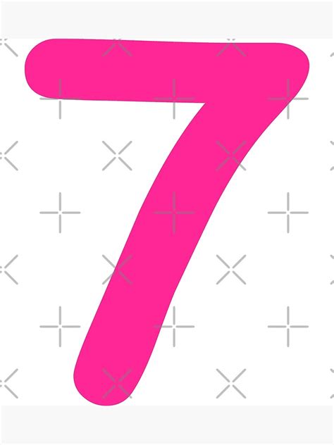 Pink Number 7 Seven Funny Birthday T Poster For Sale By Shariss