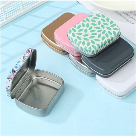 Mua Hộp Thiếc Mini Hình Chữ Nhật Rỗng Bằng Kim Loại Mạ Thiếc Đựng Thuốc Viên Kẹo Có Bản Lề Giá