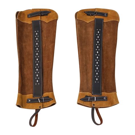 Polainas Largas Miel Diseno Gamuza Long Roughout Chaps M Royal Saddles