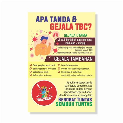 Jual Poster Kesehatan Apa Tanda Dan Gejala Tb Tuberculosis Tbc
