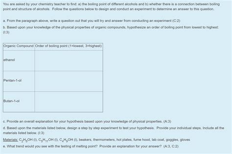 Solved You Are Asked By Your Chemistry Teacher To Find A Chegg