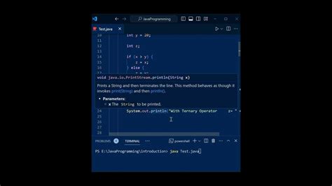 Ternary Operator In Java Javacode Codinglife Shorts Programmingkt Programming Coding