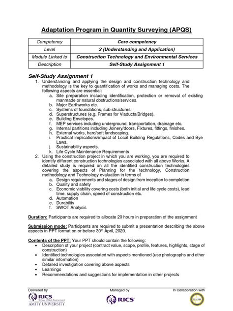 Construction Technology Assignment Guide Pdf Life Cycle Assessment Economies