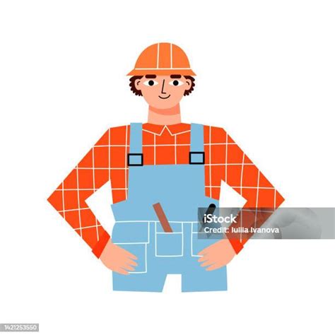 Konsep Mbti Karakter Virtuoso Pembangun Pria Ilustrasi Vektor Datar