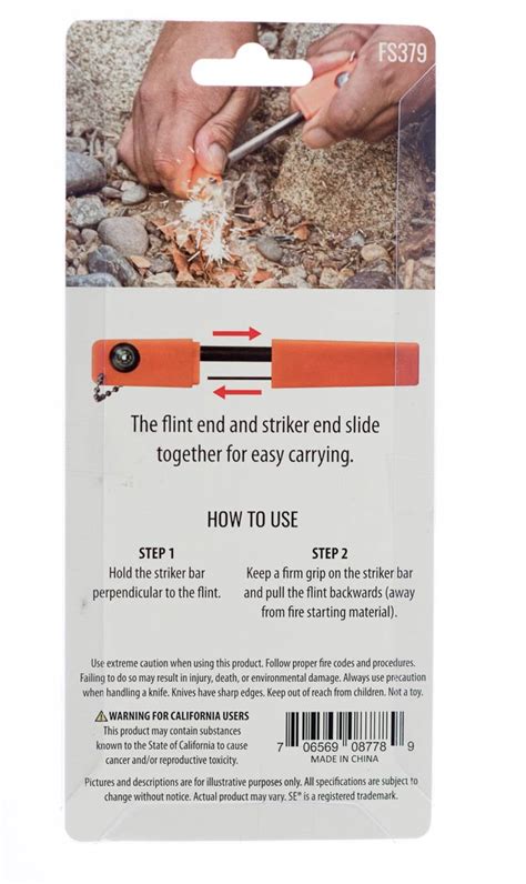 Survivor Series 3 In 1 Firestarter With Compass Whistle Flint And S