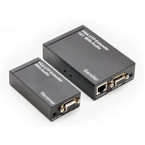 Vga Extender And Splitter With Audio Over Cat5ecat6 Extends Up To 300m
