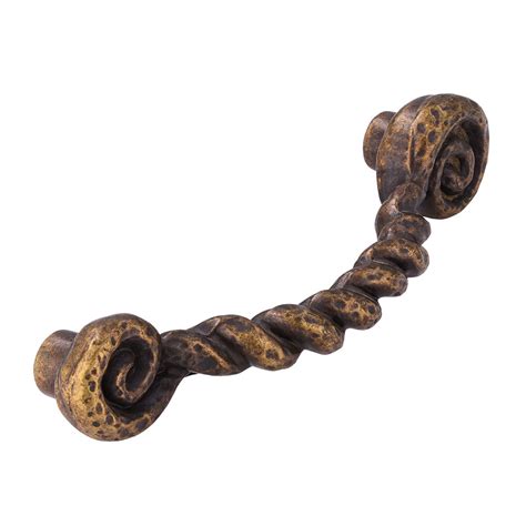 Eclectic Collection 96 Mm Centers Twisted Pull In Antique Brass By Siro Designs 1367 120zn10