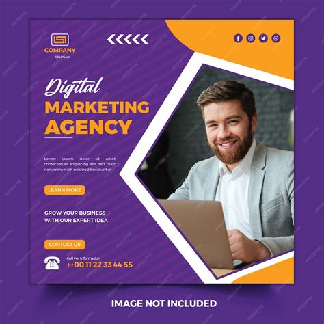 Premium Vector Digital Marketing Social Media Post Template For Business