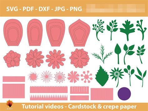 Large Paper Flower Templates Pdf Best Flower Site