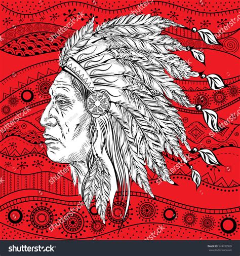 Native American Indian Man Drawing