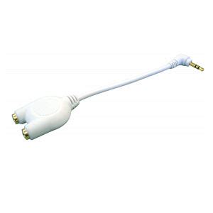 35mm Stereo Jack Headphone Sharer Splitter Cable White Lead Tvcables