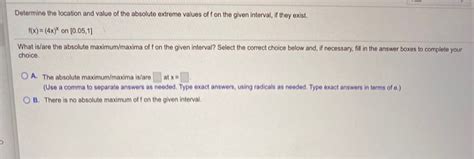 Solved Determine The Location And Value Of Tho Absolute