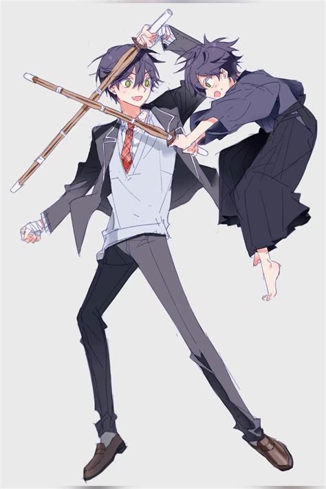 Kenmochi Anime Friends Reference Duo With Swords Pose Anime Dynamic