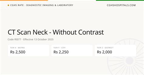 Ct Scan Neck Without Contrast · Cghs Rate