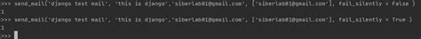 django does t send email on the remote server stack overflow
