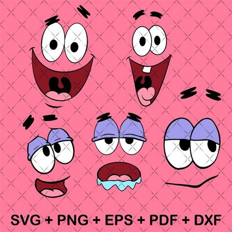 Spongebob Faces Svg Spongebob Faces Cricut Squarepants Svg Spongebob