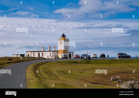 Eshaness Lighthouse And Tourist Car Park In Northmavine Shetland