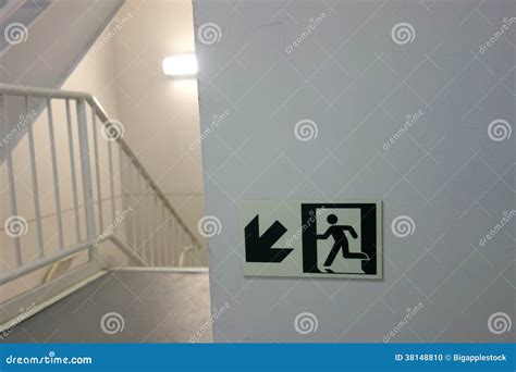 Emergency Exit Sign Royalty Free Cartoon 86274470