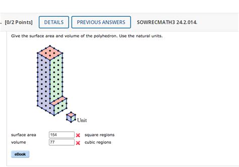 Solved Give The Surface Area And Volume Of The Polyhedron