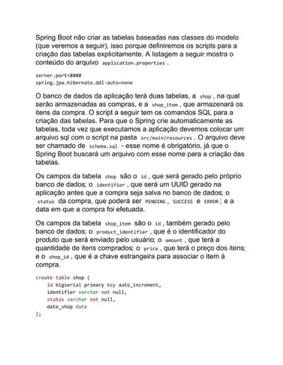 Spring Boot Não Criar As