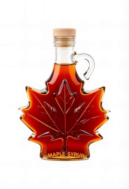 A Maple Syrup Bottle With Maple Syrup On It Premium Ai Generated Image