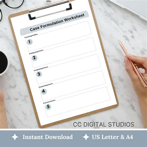 Case Formulation Worksheets Empowerment With The 5 Ps Framework