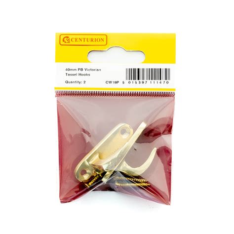 Centurion Solid Brass Victorian Tassel Hooks 40mm Polished Brass