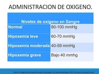 Oxigenoterapia En El Recien Nacido Ppt