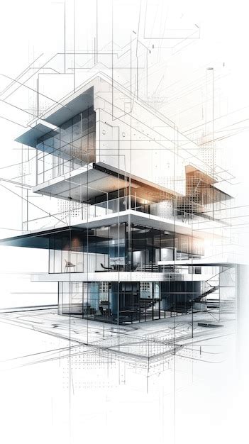 Modern Architectural Concept Design Featuring Three Levels Of Floor