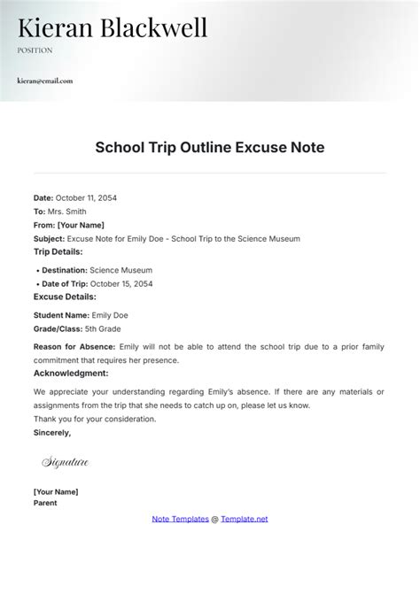 Free School Early Dismissal Note Template To Edit Online