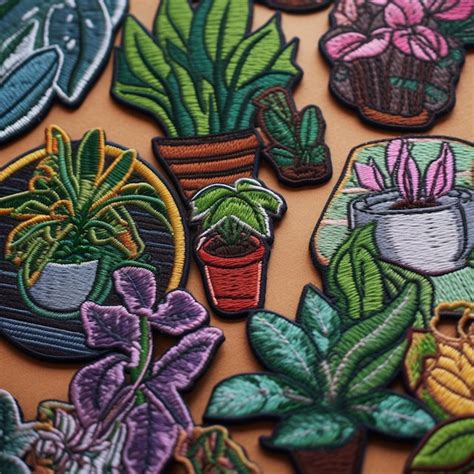 Premium Photo A Patch Of Plants And A Potted Plant With A Pink Flower On It