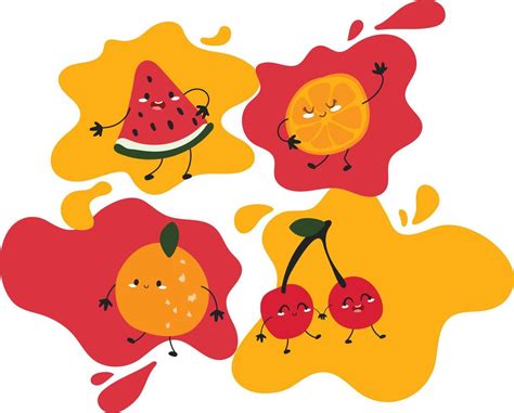 Cute Dancing Fruits 22783962 Vector Art At Vecteezy