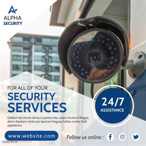 Security Services Advertisement Template Postermywall