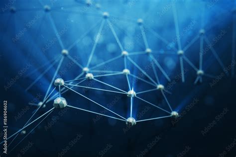 3d Illustration Abstract Bacgkround Connection Dots And Lines Of Technology Connection