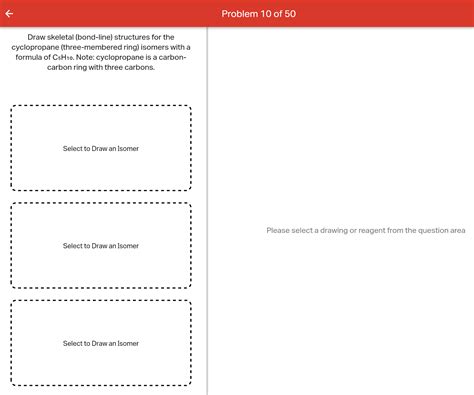 Problem 10 Of 50 Draw Skeletal Bond Line Structures For The Cyclopropane Three Membered Ring