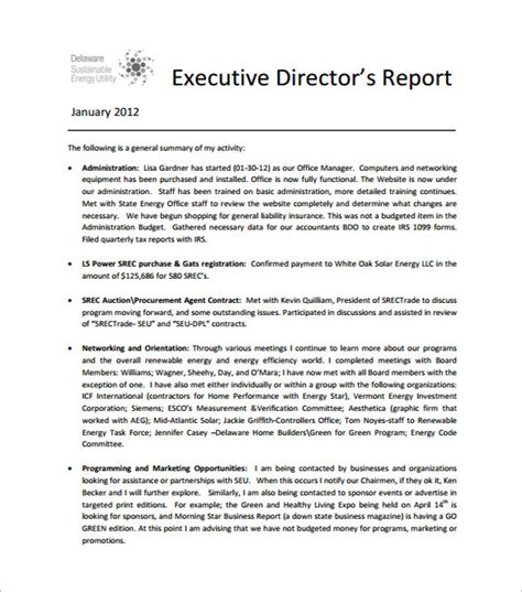 17 Executive Report Templates Free Pdf Doc Formats