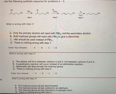 Solved Use the following synthetic sequence for problems 6 9 | Chegg.com