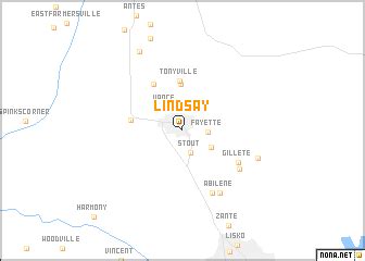 Lindsay United States Usa Map