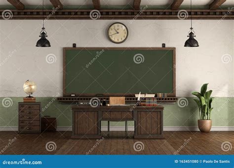 Empty Classroom Cartoon Vector Illustration 113273536