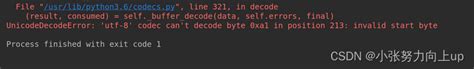 Unicodedecodeerror ‘utf 8‘ Codec Can‘t Decode Byte In Position